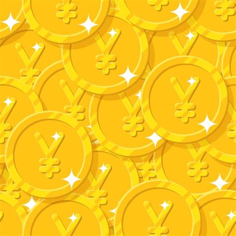 Premium Vector Chinese Yuan Or Japanese Yen Seamless Pattern