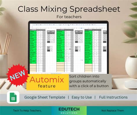 Class Mixing Spreadsheet Classroom Management Class List Tpt