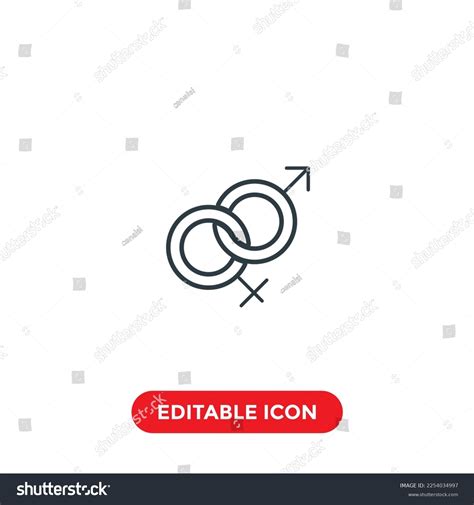 Man Woman Sign Sex Symbols Editable Stock Vector Royalty Free 2254034997 Shutterstock