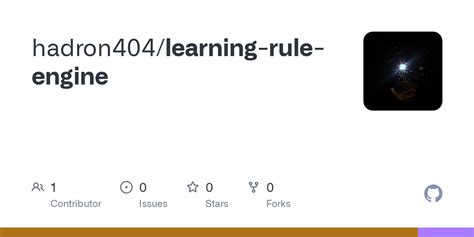 Github Hadron404learning Rule Engine