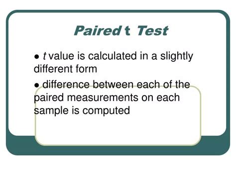 Ppt Paired T Test Powerpoint Presentation Free Download Id1707729