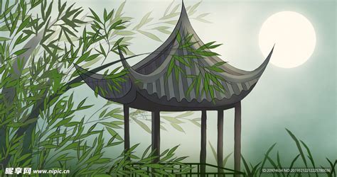 中国风建筑插画设计图建筑设计环境设计设计图库昵图网