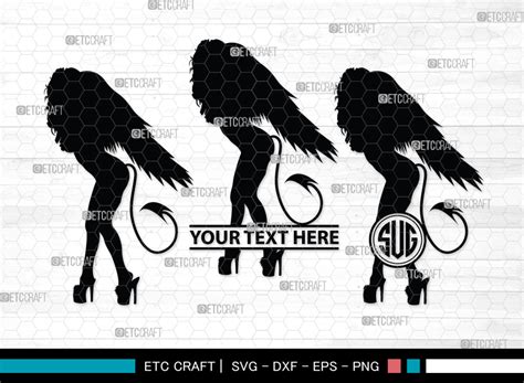 Devil Woman Striptease Svg Monogram Graphic By Pixel Elites · Creative