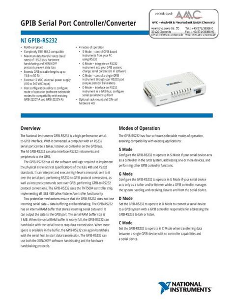 Gpib Serial Port Controller Converter