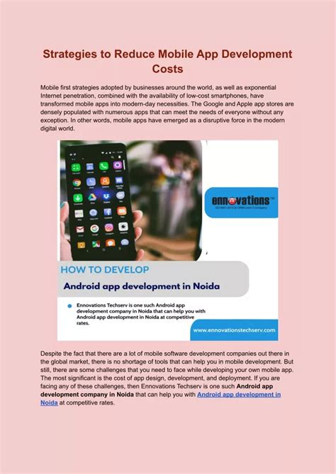 PPT Strategies To Reduce Mobile App Development Costs PowerPoint Presentation ID