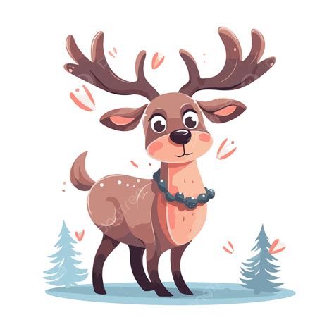 귀여운 순록 벡터 스티커 클립 아트 크리스마스 붉은 사슴 캐릭터 일러스트 만화 상표 클립 아트 Png 일러스트 및 벡터 에 대한 무료 다운로드 Pngtree