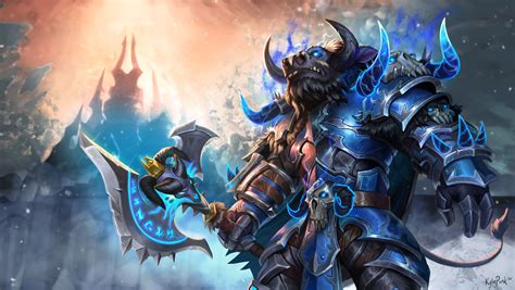 Tauren Deathknight Splashart Commission Kyle Punk Art Herring On Artstation At