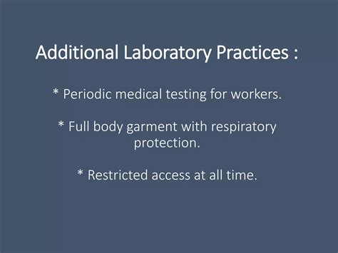 Biosafety Level 3 Pptx