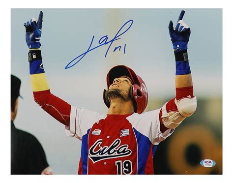Lourdes Gourriel Jr Signed Cuba National Team 11x14 Photo Psa Pristine Auction
