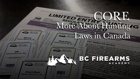 More About Hunting Laws In Canada BC Firearms Academy