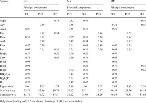 results of principal component analysis varimax rotation with kaiser