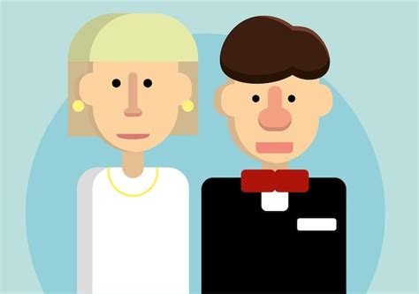 신부와 신랑 벡터 웨딩 카드 프리미엄 벡터