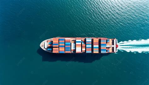 바다를 항해하는 선박의 화물 컨테이너의 높은 각도 보기 화물 컨테이너 화물선 수송 배경 일러스트 및 사진 무료 다운로드 Pngtree