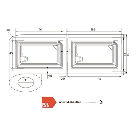 Nxp Icode® Slix2 Pet3m Adhesive Nfc Label 86×54mm Rfid Label