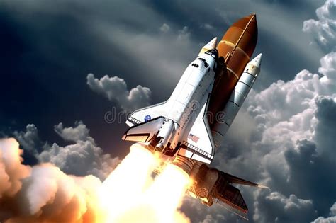 Rocket Taking Off And Flying Stock Illustration Illustration Of System Blast 283052667