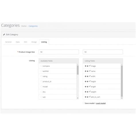 OpenCart Category Products List