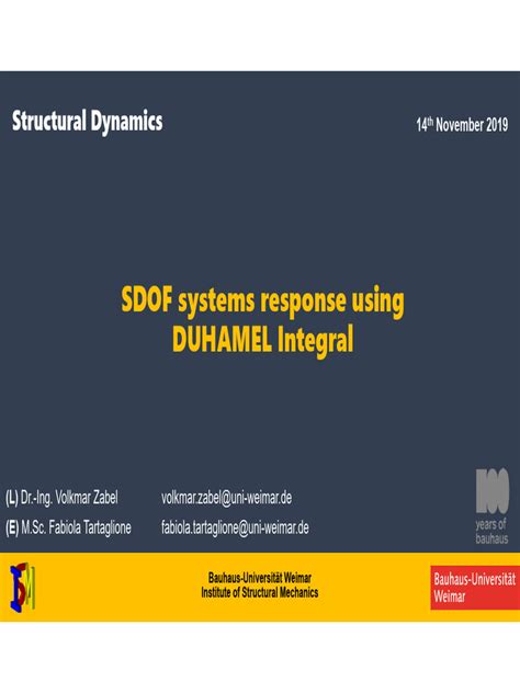 5 Duhamel Integral Pdf Physics Motion Physics