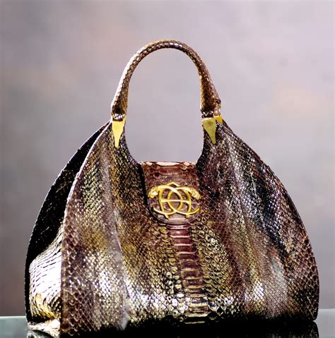 Python Sofia Bag With Gold Hardware