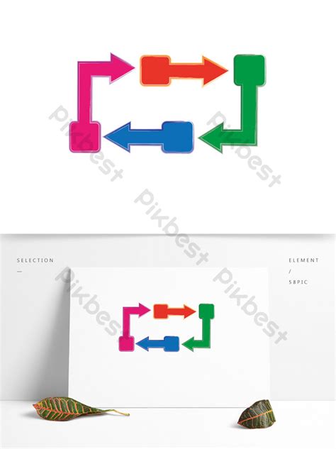 Vector Colorful Arrow Flow Chart PNG Images AI Free Download Pikbest