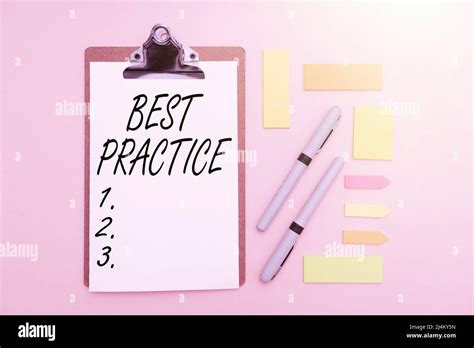Sign Displaying Best Practice Concept Meaning Method Systematic