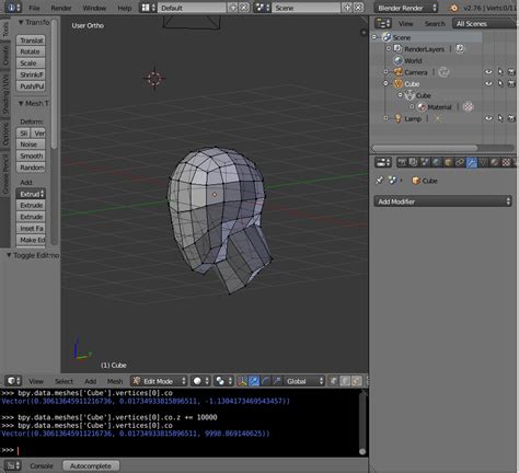 Mesh I Ve Changed Position Of Vertices With Python But Nothing Happened Blender Stack Exchange