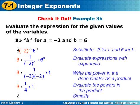 Ppt Warm Up Evaluate Each Expression For The Given Values Of The
