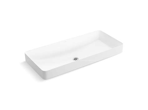 Buy Forefront 89 Cm Rectangular Vessel Bathroom Sink No Overflow K 75375in 0 Online At Kohler India