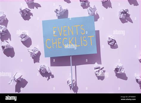 Conceptual Display Events Checklist Business Approach Invaluable Tool