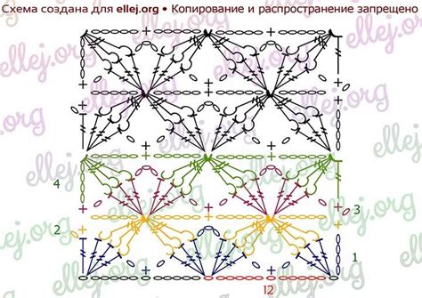 Узор Бархатные звезды Вязание крючком от Елены Кожухарь Crochet