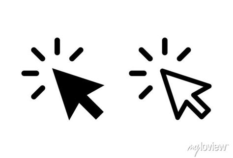 Click Icon Set Pointer Arrow Icon Cursor Icon Vector • Wall Stickers