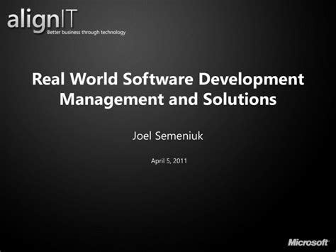 real world software development