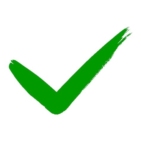 흰색 배경에 고립 된 브러시 스트로크 틱 V 벡터 일러스트 레이 션으로 그린 더러운 그런 지 손 프리미엄 벡터