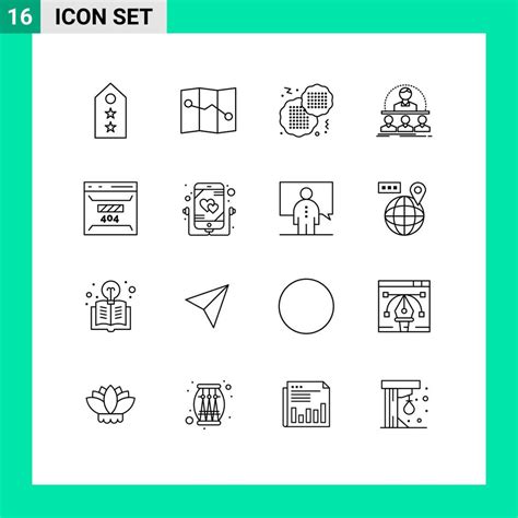 Set Of 16 Commercial Outlines Pack For Error Develop Food Mentor Course Editable Vector Design