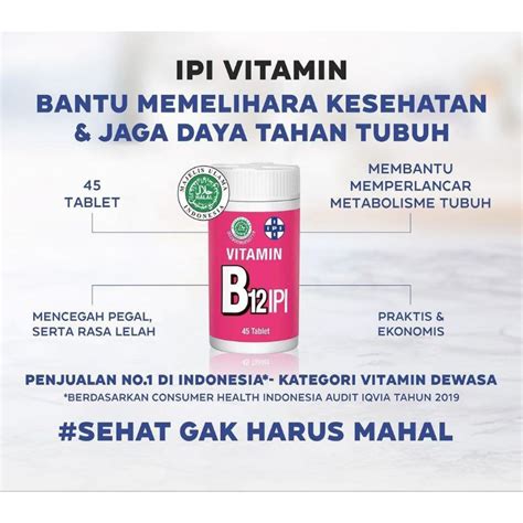Jual Vitamin Ipi Vitamin E Zinc Selenium B Complex Vitamin A Vit D3 1000 Iu Shopee Indonesia