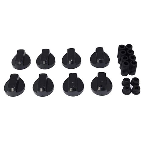 Universal Cooker Oven Grill Control Knobs And Adaptors Black Fits All Gas Electric X 8 By Ufixt