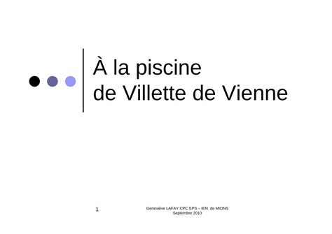 Pdf Visite De La Piscine De Villette De Vienne 2010 2011 · Geneviève Lafay Cpc Eps Ien De