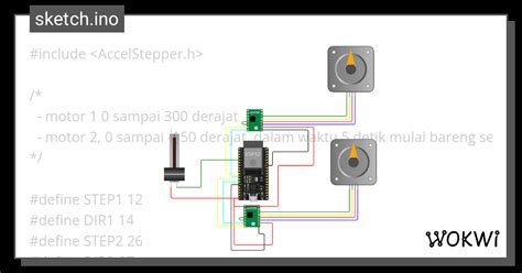 2 Stepper Esp32 Wokwi Esp32 Stm32 Arduino Simulator