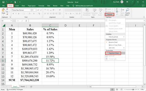 How To Lock Unlock Cells In Excel To Protect Unprotect Them Minitool