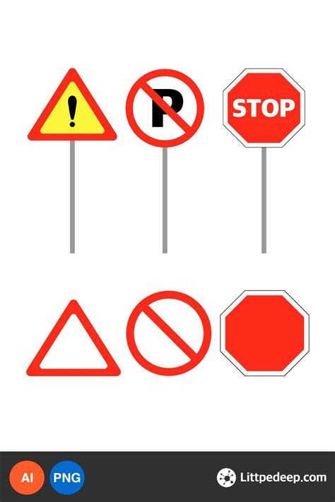도로 교통 표지판 일러스트 Png Ai 무료 다운로드 표지판 일러스트레이션 배경화면
