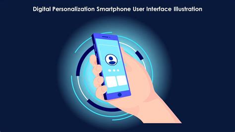 Digital Personalization Smartphone User Interface Illustration Ppt Slide