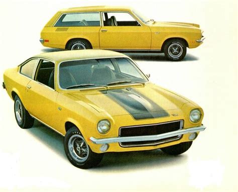 Classic 1971 Chevy Vega In Pristine Condition Yellow Chevy Vega 1973