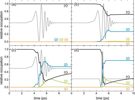 Simulated Temporal Evolution Of The Relative Level Occupations For Download Scientific Diagram
