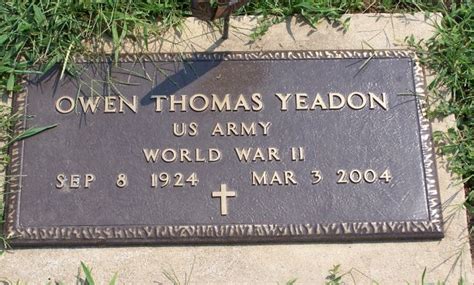 Owen Thomas “tom” Yeadon 1924 2004 Find A Grave Memorial