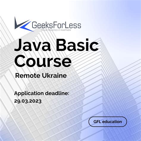 Geeksforless Inc Is Starting New Free Java Basic Course Kateryna H
