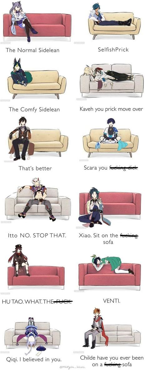 Pin By Ray On •ɢᴇɴꜱʜɪɴ ɪᴍᴘᴀᴄᴛ• Anime Funny Funny Anime Pics Funny