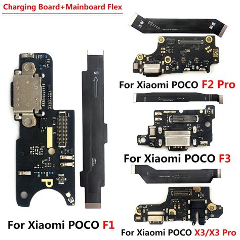 Usb Power Charger Port Connector Board And Mainboard Flex For Xiaomi Poco F Pro F F X