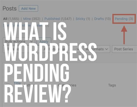 What Is Wordpress Pending Review Ultida