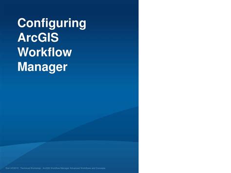ppt arcgis workflow manager advanced workflows and concepts