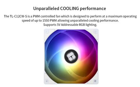 Thermalright 120mm White ARGB Silent PWM Fans With S FDB Bearing