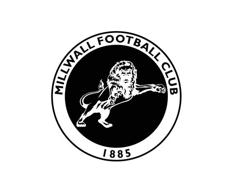 Millwall Fc Club Logo Symbol Black Premier League Football Abstract